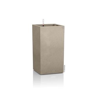Lechuza CANTO Stone 30 high, Sandbeige, Hochwertiger Kunststoff, Inkl. Bew&auml;sserungssystem, Herausnehmbarer Pflanzeinsatz, F&uuml;r Innen- und Au&szlig;enbereich, 13601, 