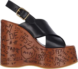 Chlo&eacute; Maxime Wedge Sandals