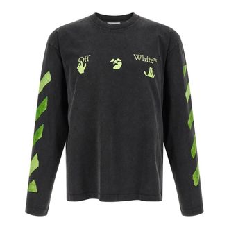 Off-white Bacco Arrow Skate Langarmshirt - - Tops - Herren - Schwarzk - M