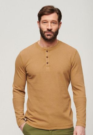 Superdry Langarmshirt WAFFLE LONG SLEEVE HENLEY TOP