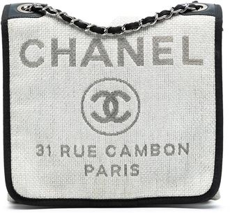 Chanel Hobo Bags - Small Raffia Deauville Messenger - Gr. unisize - in Grau - f&uuml;r Damen