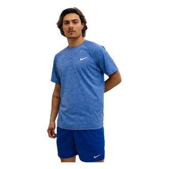 Nike Heather Trainings-T-Shirt & Essential Badeshorts Set - - Sport - Herren - Blau - S