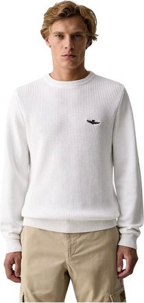 Aeronautica Pull col rond - Homme - Pulls - Blanc - Taille: XL