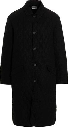 VTMNTS Knielanger Mantel - Schwarz