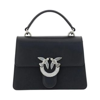 Pinko Pinko, Femme, Sacs, Noir, Taille: ONE Size Sac à main Mini Love en cuir noir