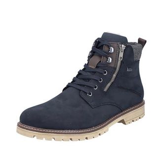 Rieker Homme F3610 Bottes à Lacets, Bleu, 48 EU