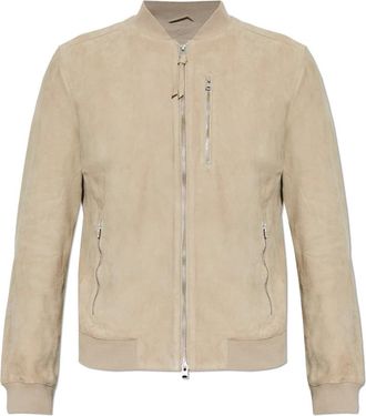 AllSaints Homme, Vestes, Beige, Taille: XL Veste Bomber en Daim Kemble
