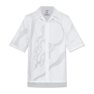 Casablanca Hemd mit transparenten Eins&auml;tzen - - Shirts - Herren - Wei&szlig; - XL