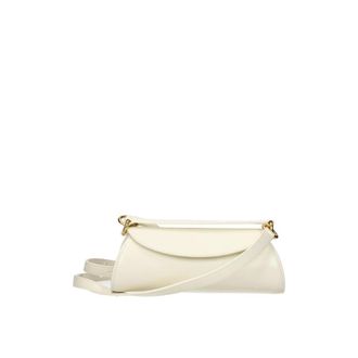 Jil Sander Sac port&eacute; &eacute;paule &agrave; rabat incurv&eacute; - Femme - Sacs - Beige - Taille: ONE Size