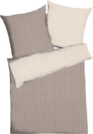 Kaeppel Wendebettw&auml;sche Eternity Combo Feinbiber Cappuccino Gr&ouml;&szlig;e 1x 135x200 cm + 1x 80x80 cm