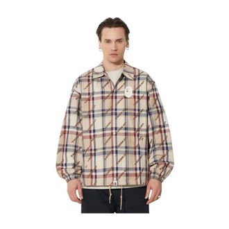 A Bathing Ape Logo Check Pattern Coach Jacket - - Jackets - Herren - Mehrfarbig - S