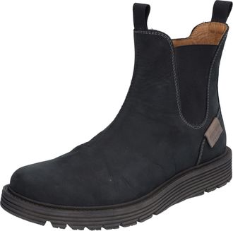 Josef Seibel Herren Chelsea Boots Cooper 01,Weite G (Normal),Wechselfu&szlig;bett,uebergangsschuhe,uebergangsstiefel,schwarz-Kombi,45 EU