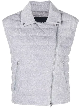 Herno gilet matelass&eacute; &agrave; fermeture zipp&eacute;e - Gris