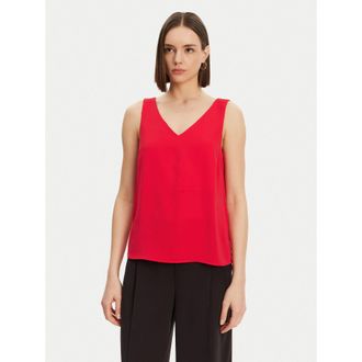 Pieces Top Franan 17146424 Rot Regular Fit