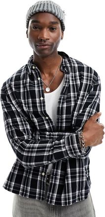 AllSaints Leulus - Chemise manches longues &agrave; carreaux - Noir