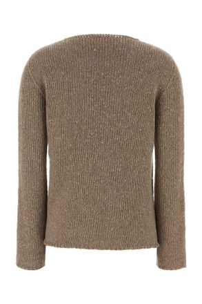 The Row Womens Cappuccino Cashmere Nitha Sweater Dune Exterior: Maglieria