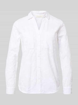 Christian Berg Regular Fit Hemdbluse mit floralem Allover-Stitching