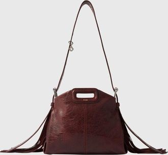 Maje Miss M Mini Tasche Craquel&eacute;leder - Rot Bordeaux - Maje