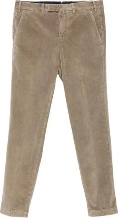 PT01 Pt01, Homme, Pantalons, Beige, Taille: 2XL Pantalon Coupe Ajust&eacute;e en Velours C&ocirc;tel&eacute;
