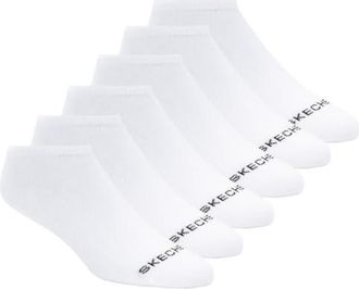 Skechers 6 paires de chaussettes en coton Nshw S116979-WHT, unisexes, blanches, UE