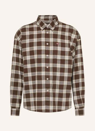 Napapijri Flanellhemd G-Eos Ls Comfort Fit braun