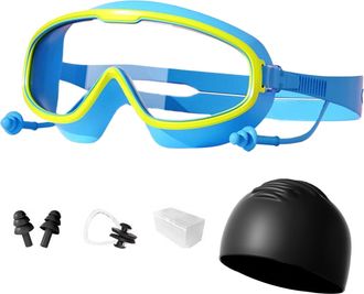 Generic Schwimmbrille, Kinderbrille, Weitwinkel, wasserdicht, Nasenklammer, Ohrst&ouml;psel, M&uuml;tze, Schnorcheln, Meer, Outdoor-Sport