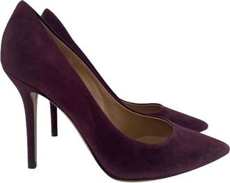 Ferragamo Ferragamo Burgundy Suede Pumps Size 37.5