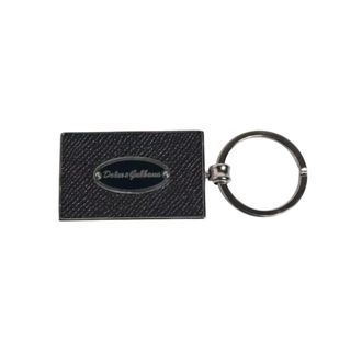 Dolce & Gabbana Luxuri&ouml;ser Leder Schl&uuml;sselanh&auml;nger mit Metallring - - Accessories - Herren - Schwarzk - ONE SIZE