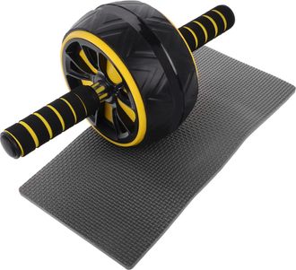 Yardwe Ab Roller mit Kniepolster Core Workout Gerät für Zuhause Rutschfeste Griffe Stabile Konstruktion Sanfte Rollbewegung Bauchtrainer für Effektives Muske