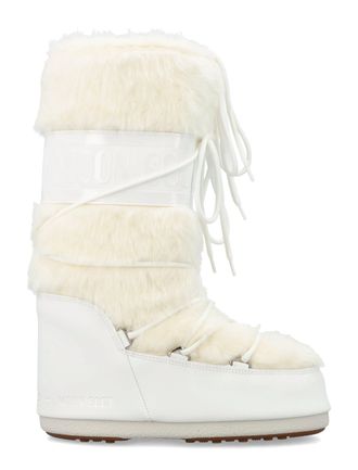 Moon Boot Chaussures plates de la chaussure de lune blanches