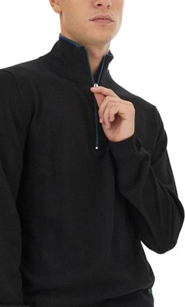 Paul Smith Logo-Embroidered Merino Wool Sweater - Black