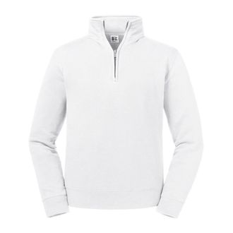 Russell Athletic Russell - Authentic Sweatshirt mit kurzem Rei&szlig;verschluss f&uuml;r Herren (Wei&szlig;)