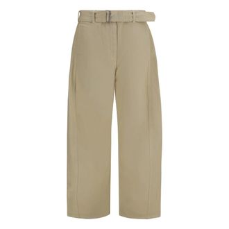 Magda Butrym Pantalon large en denim - Femme - Pantalons - Beige - Taille: 36 FR