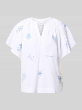 Oui Relaxed Fit Tunikabluse mit Stitchings