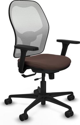 Piqueras y Crespo B&uuml;rostuhl aus Kunstleder mit 3D-Armlehnen, h&ouml;henverstellbare Lendenwirbelst&uuml;tze, ausgestattet mit Syncro/Traslack und eingespritztem Schaum. Mit Rolle