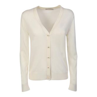 Tory Burch Simone Cardigan - - Knitwear - Damen - Wei&szlig; - S