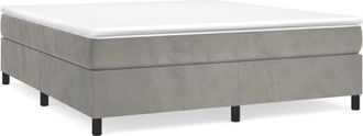 vidaXL Bettgestell ohne Matratze Hellgrau 180x200 cm Samt Vidaxl