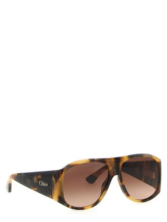 Chlo&eacute; Oversized Tortoiseshell Sunglasses - Tortoiseshell