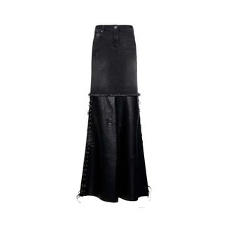 John Richmond Langer Rock mit Schichtdesign - - Skirts - Damen - Schwarzk - W26