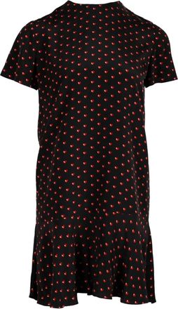 Saint Laurent robe courte à imprimé coeurs - Noir