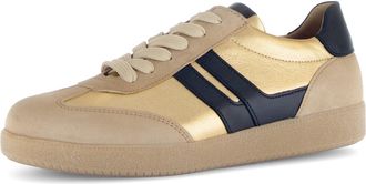 Gabor Damen Low-Top Sneaker, Frauen Halbschuhe,Best Fitting,Freizeitschuhe,Turnschuhe,Laufschuhe,schn&uuml;rschuhe,Caramel/Gold/schw.,38.5 EU / 5.5 UK