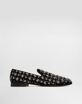 Dolce & Gabbana Pantoffeln Aus Samt - Mann Driver Und Mokassins Mehrfarbig 44