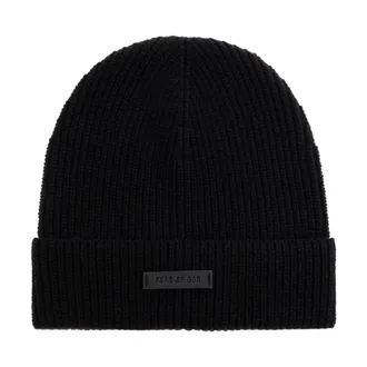 Fear of God Homme, Accessoires, Noir, Taille: ONE Size Bonnet en laine