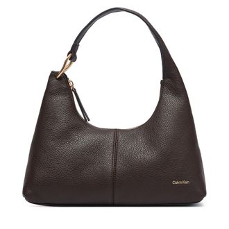 Calvin Klein Handtasche Calvin Klein Slouchy Leather Shoulder Bag LV04F3657G Braun