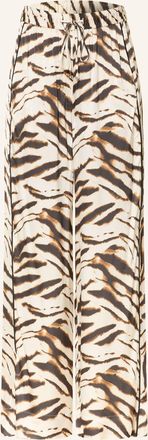 Ganni Marlenehose Aus Satin beige