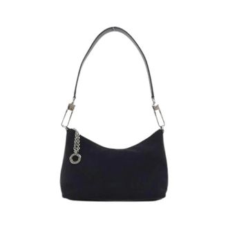 Bulgari Sac bandouli&egrave;re en toile et cuir Pre-owned - Femme - Pre-owned - Noir - Taille: ONE Size