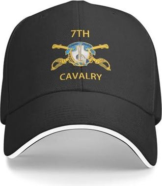 Generic Visi&egrave;re Cap 7E Cavalerie Noire Golf Casquettes Lavable Mode Chapeaux Randonn&eacute;e pour Femme, Homme, Voyages