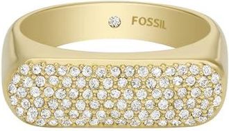 Fossil Bague chevalière en acier inoxydable ton or Heritage D-Link Glitz de pour femme, JF04585710