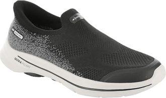 Skechers Femme GO Walk 8 Nova Sneaker, Black, 37.5 EU Large