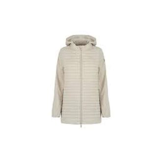 Save The Duck Femme, Manteaux, Beige, Taille: 48 FR Veste Matelass&eacute;e Ice avec Capuche